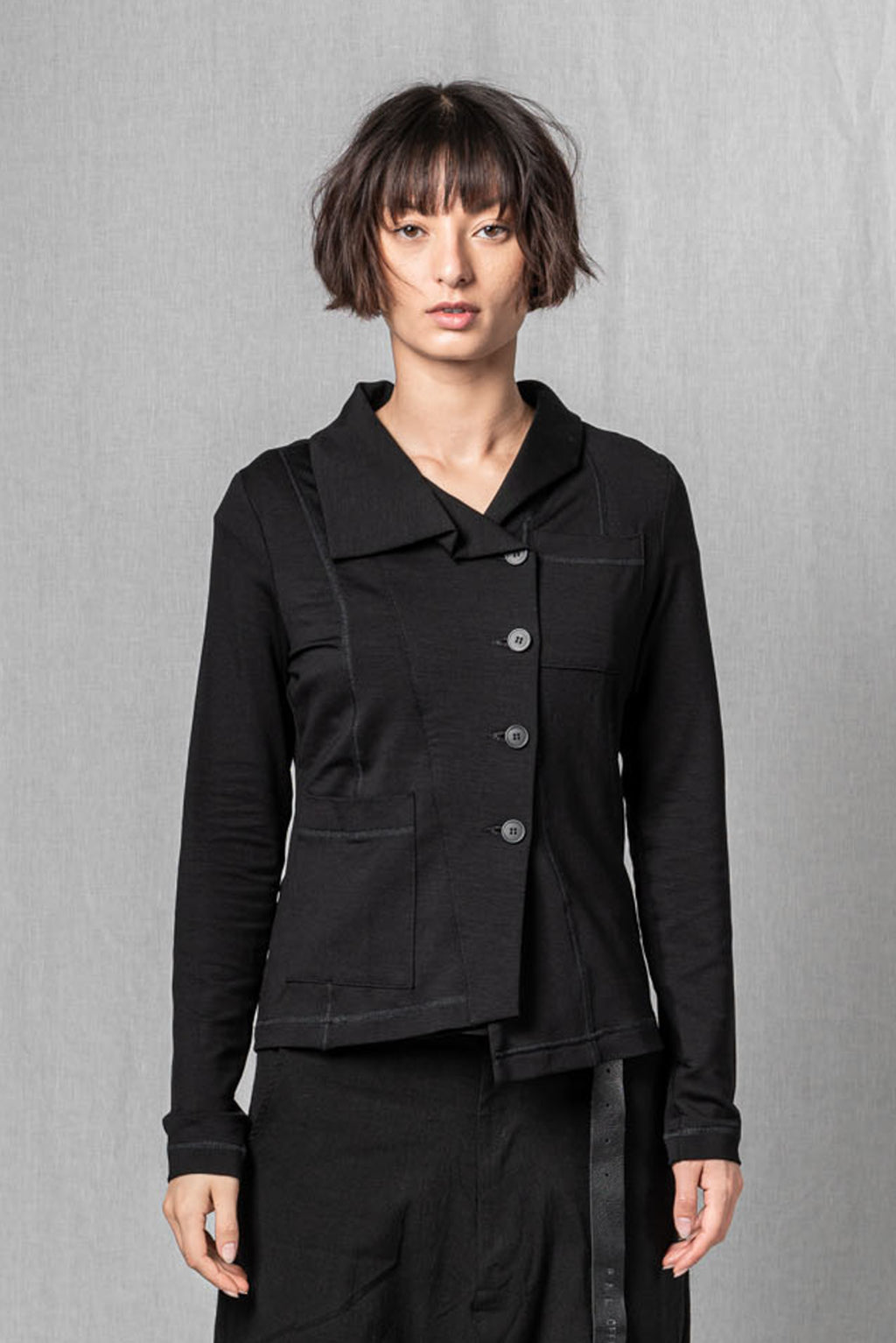 Asymmetric Jacket_Tencel Sweat – PAL OFFNER